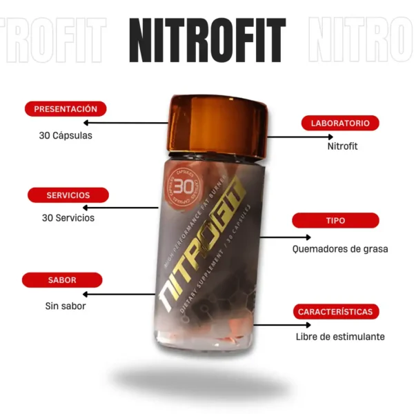 Nitrofit 30 Capsulas - Quema Grasa | Nutrafit