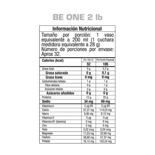 Proteína Be One 2 Libras GMN | Nutrafit